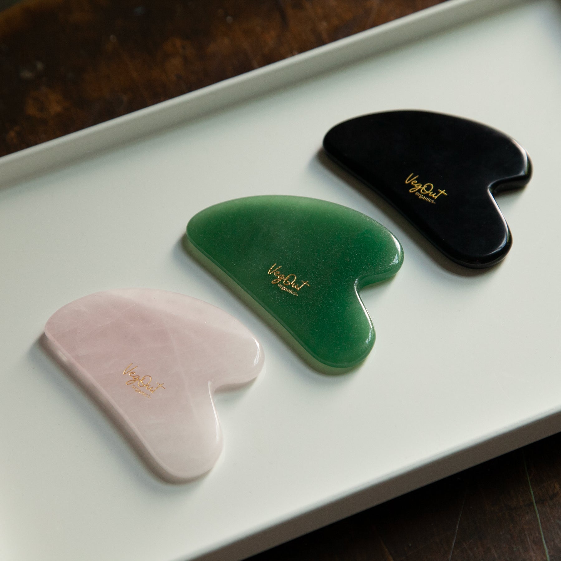 Gua Sha Tool Sets: Rose Quartz vs. Jade vs. Obsidian – Veg Out Organics